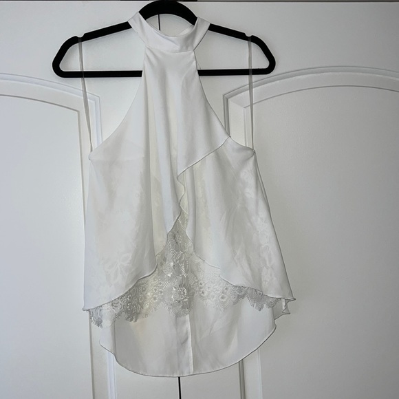 Tops | Lacy Halter Crop Top Open Back | Poshmark
